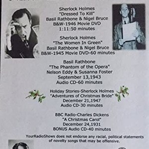 Basil Rathbone-sherlock Holmes Case Collection-2 B&W Movies-1945-1946-3 ...