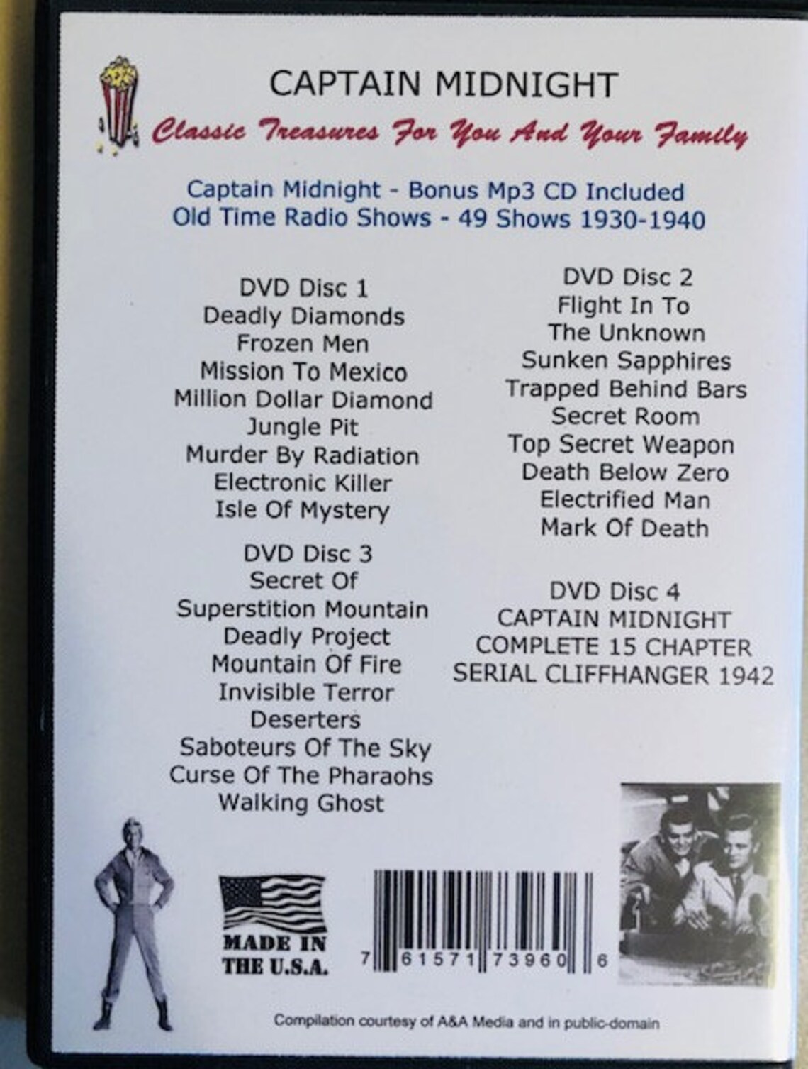 Captain Midnight-4 DVD Television Collectors Edition-24 Episodes of the ...