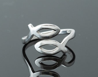 Christian Fish Ring - Etsy