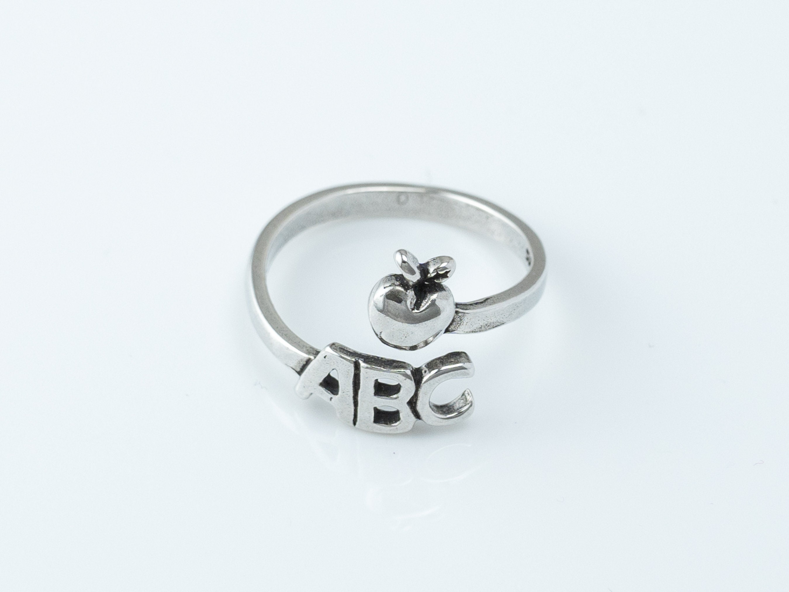 Teacher Ring, Best Teacher Gift, Apple Teach Ring, Teacher Graduation ...