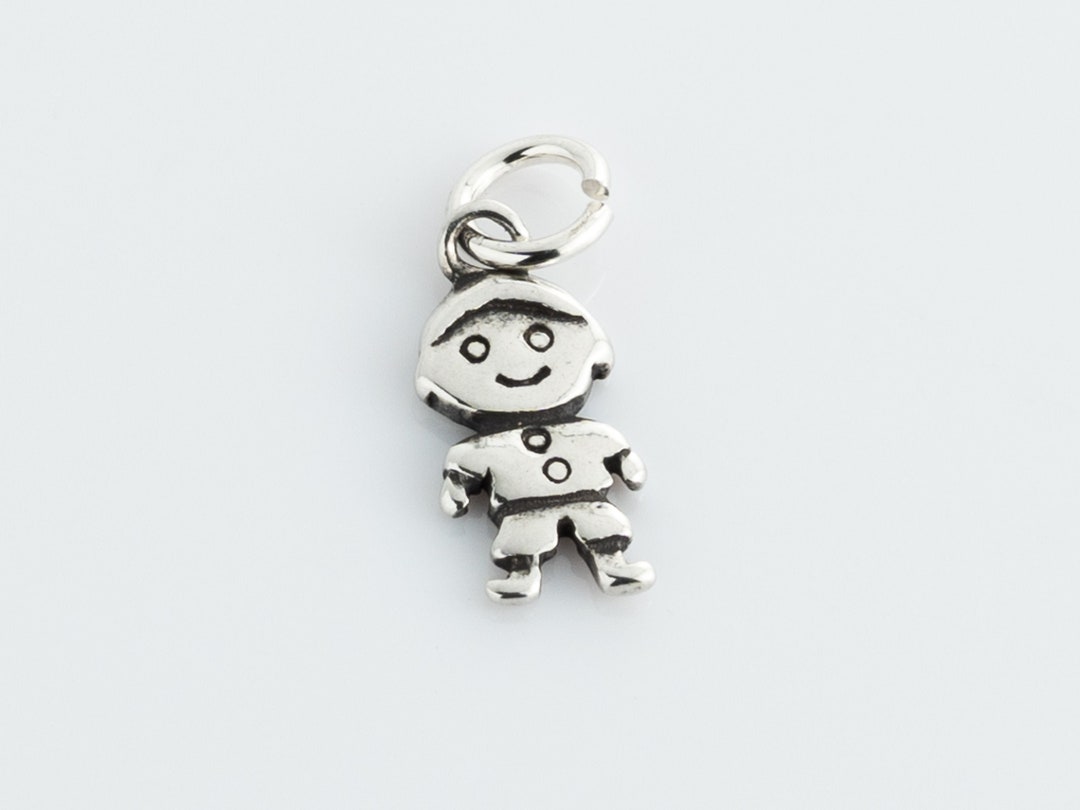 Sterling Silver Boy Charm for Charm Bracelet, Mother's Day Gift, Gift ...