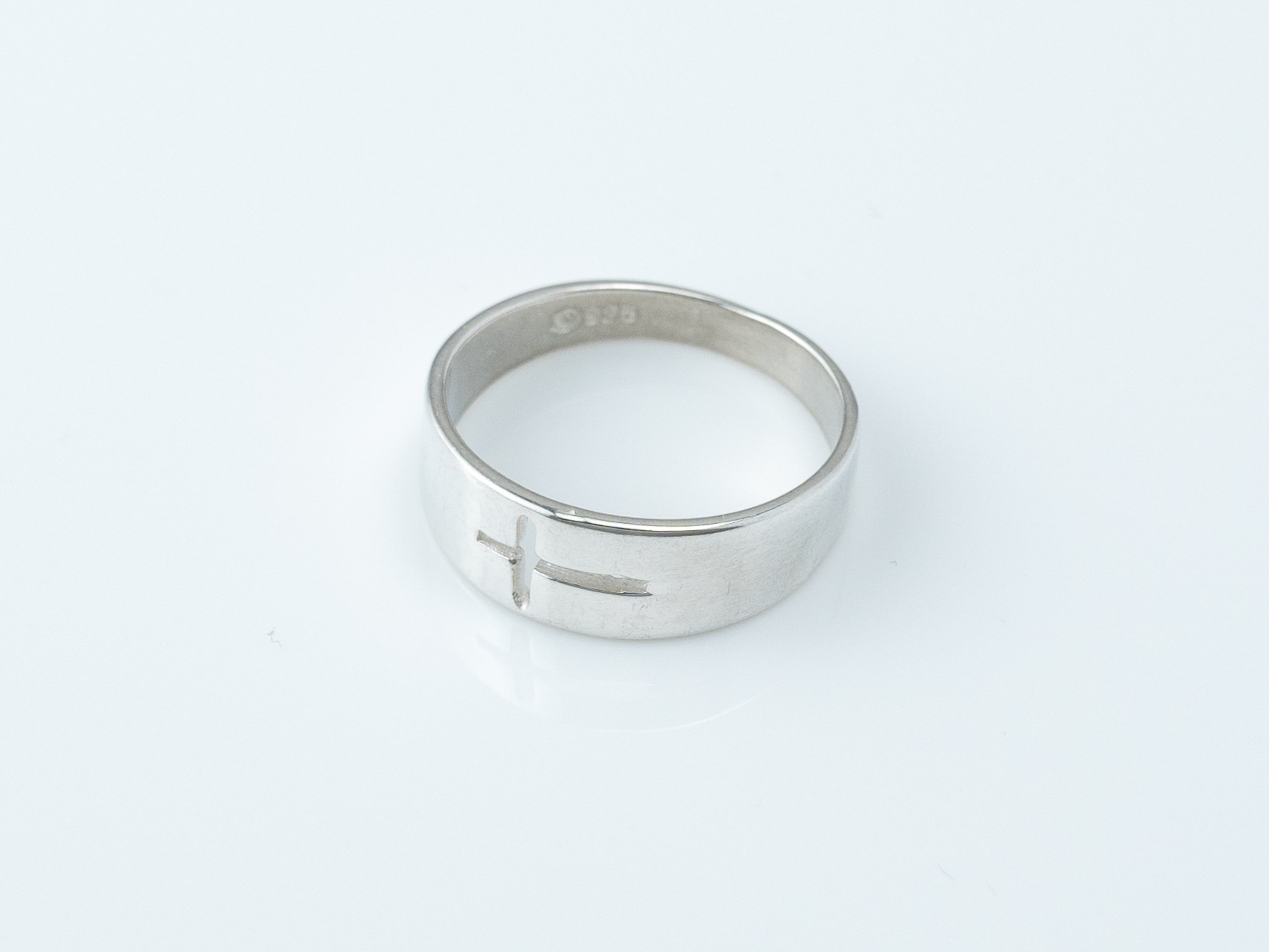 Cross Ring, Religion Cross Ring, Silver Cross Cutout Ring, Confirmation ...