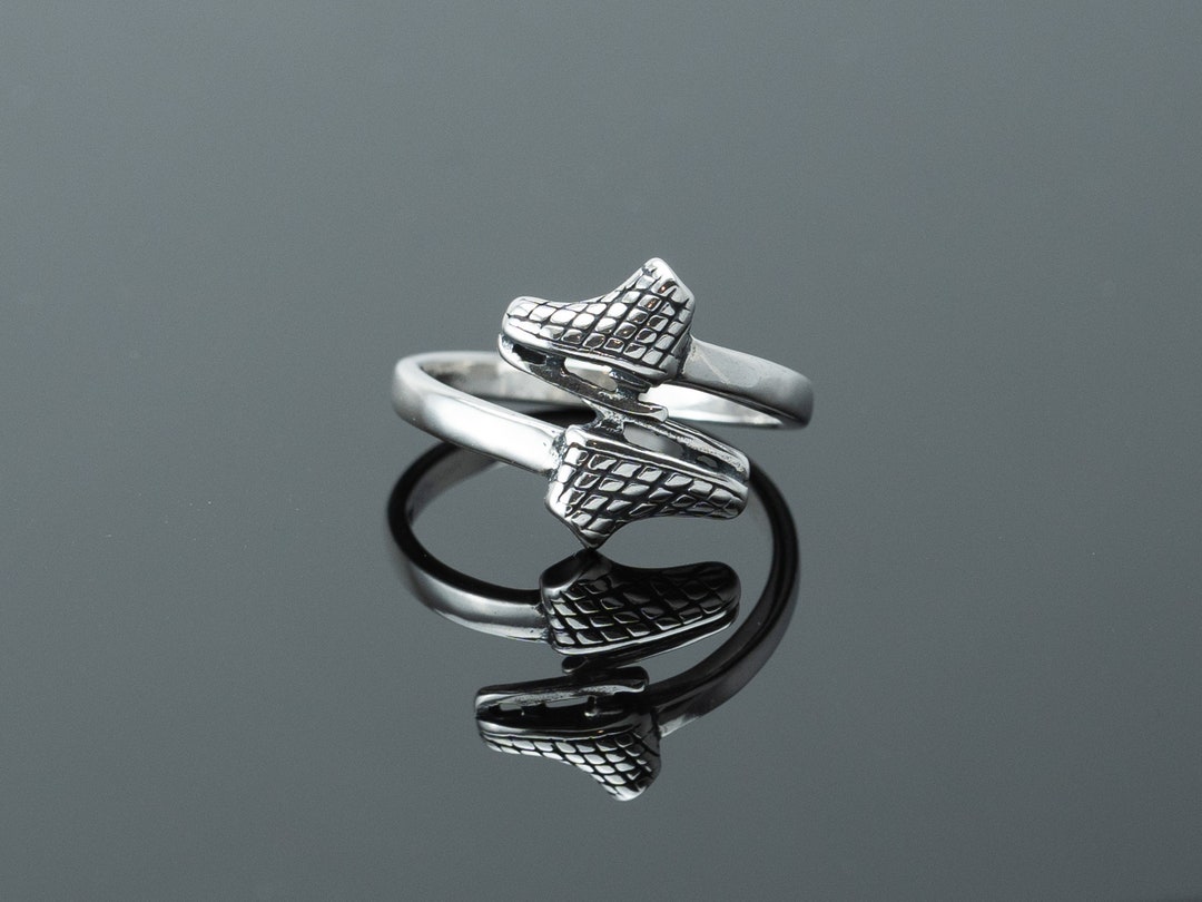 Figure Skater Ring, Ice Skate Jewelry, Ice Skate Ring Sterling Silver ...