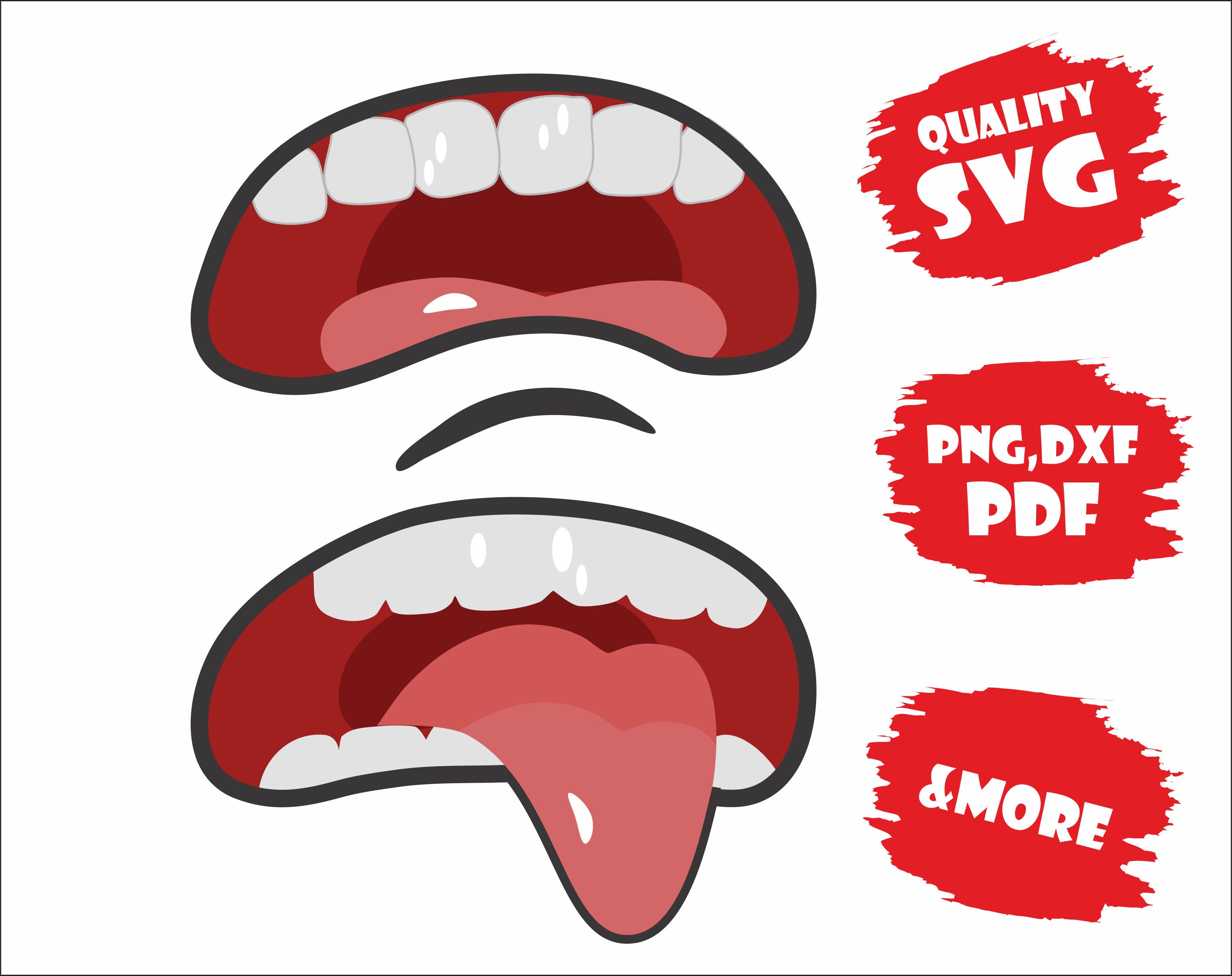 Mouth Clipart,svg,pdf,eps,dxf,png - Etsy