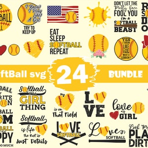 Softball Sticker - Etsy