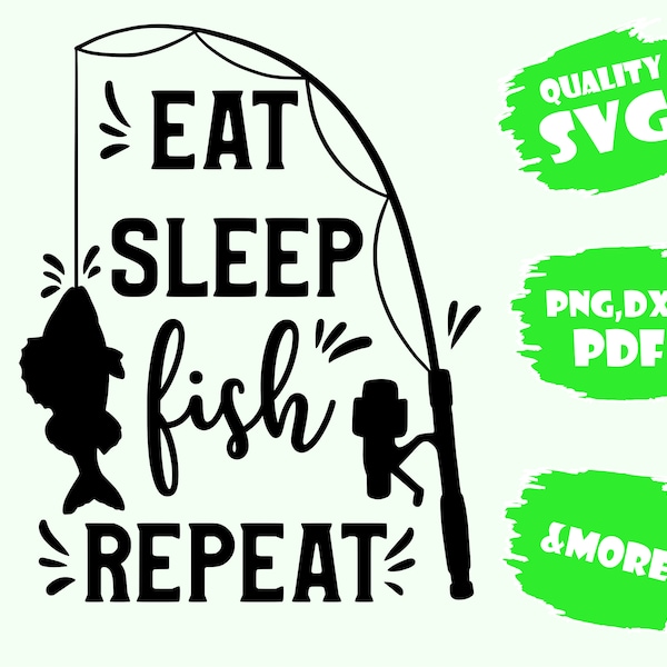 Eat Sleep Fish - Etsy