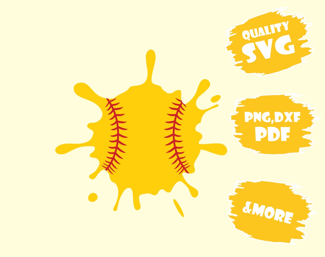 Dripping Softball,softball Clipart,softball Svg,softball Vector INSTANT ...