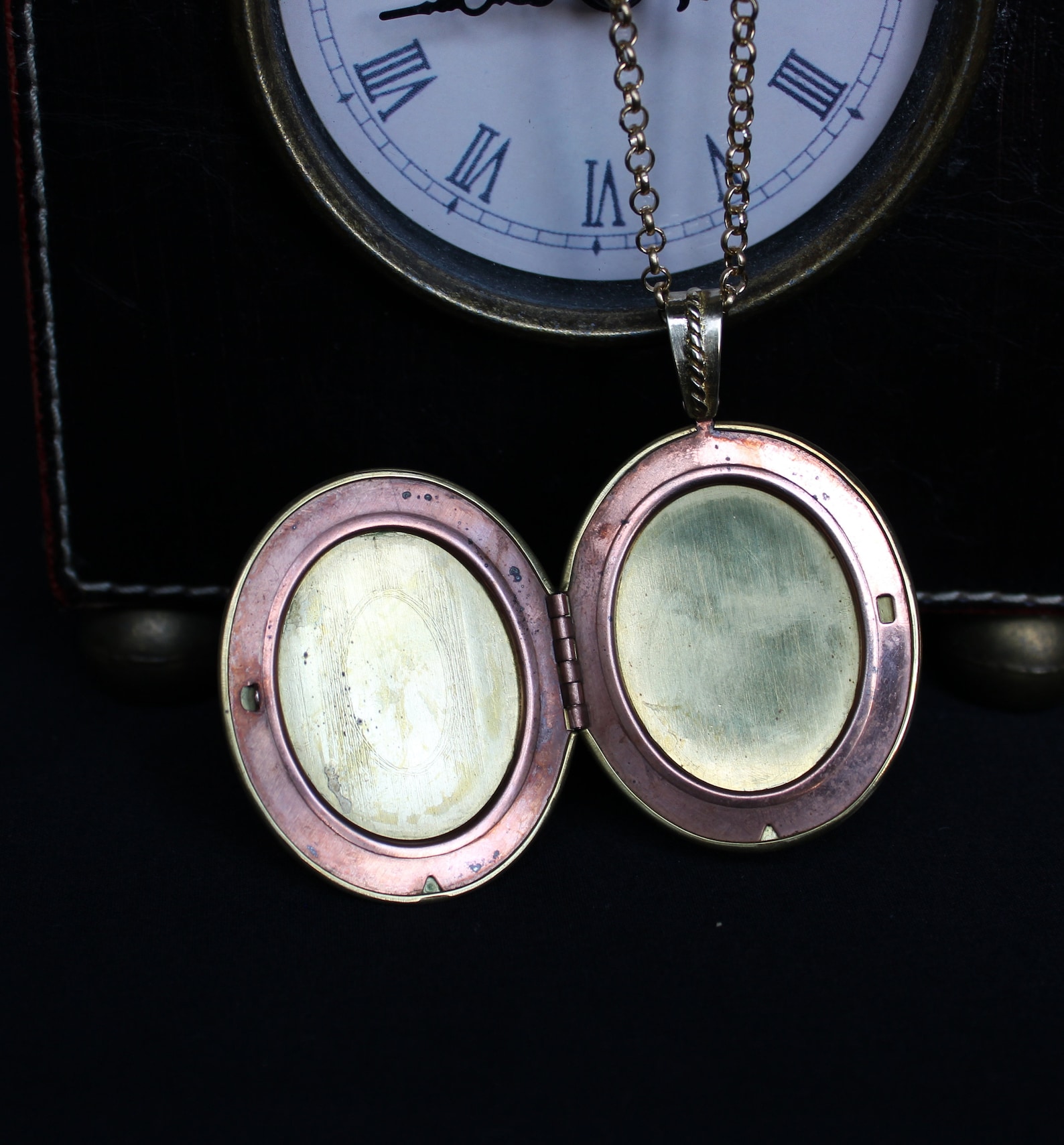 Large Oval Polished Brass Locket With an Art Nouveau Peacock - Etsy