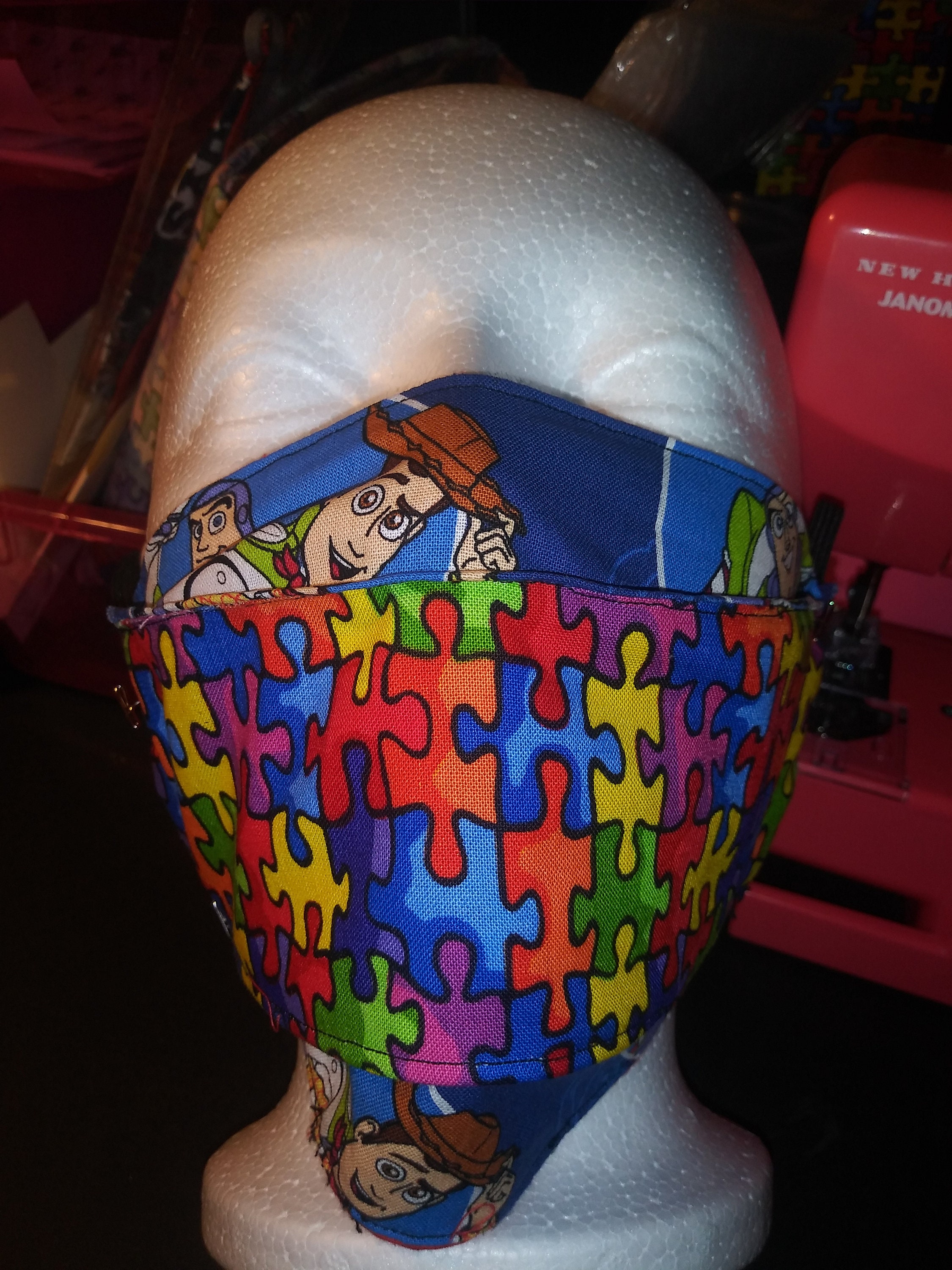 Toy Story Autism Awareness Facemask - Etsy