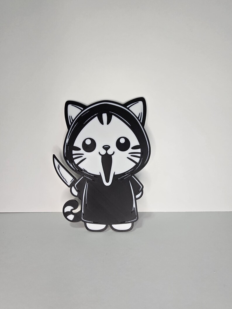 Cat Ghostface Scream Halloween Decoration - Etsy