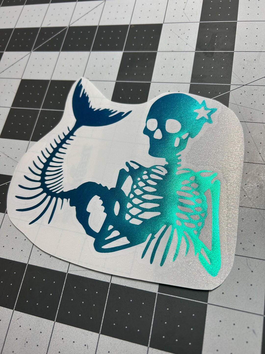 Mermaid Skeleton Siren *-.+*~premium Varieties Weatherproof Vinyl Decal ...