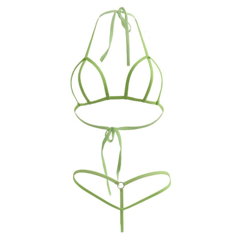 Blue Crotchless Bikini Extreme Micro Bikini Crotch Bikini Open - Etsy ...