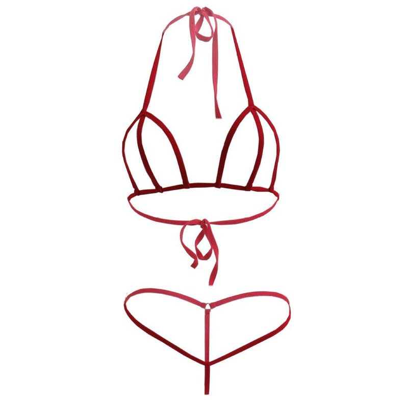 Blue Crotchless Bikini Extreme Micro Bikini Crotch Bikini Open - Etsy ...