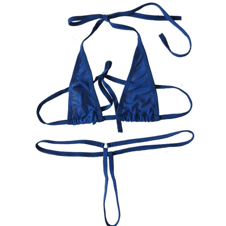 Blue Extreme Micro Bikini Micro Mini Bikini Sexy Sling - Etsy Denmark