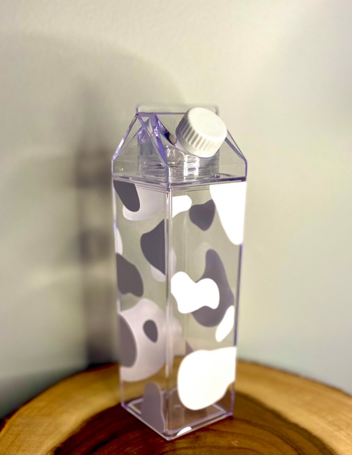 Cow Print Milk Carton Water Bottle - Etsy