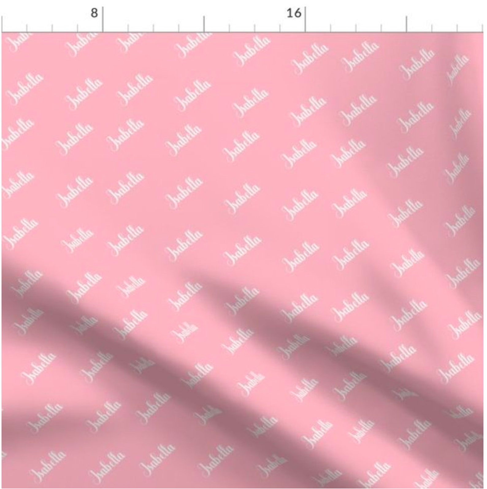 Custom Name Fabric by the Yard Personalized Solid Color With - Etsy
