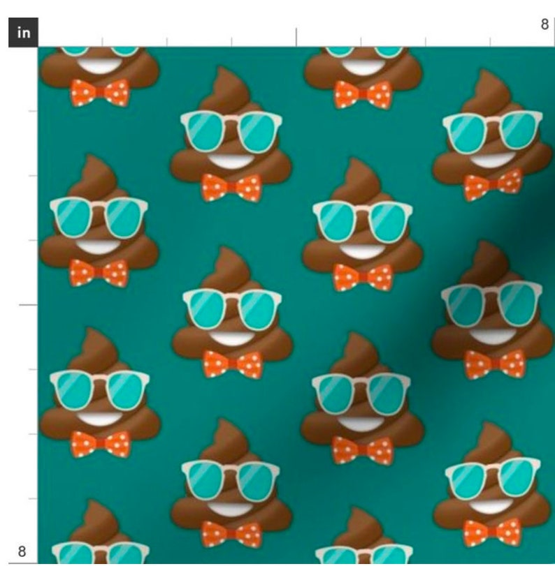 Mr. Cool Poop Emoji Tela cortada a medida / Funny Poopie - Etsy España