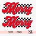 Retro Checkerboard Merry Christmas | Distressed and Non-distressed ...