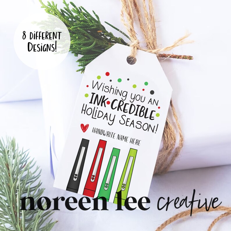 Flair Pen Christmas Gift Tags | Teacher, Staff, Coworker | Instant ...