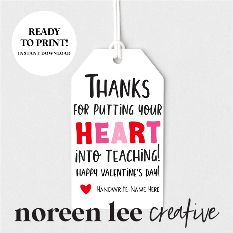 PRINTABLE Teacher Flair Pen Gift Tag | Valentine | Instant Download ...