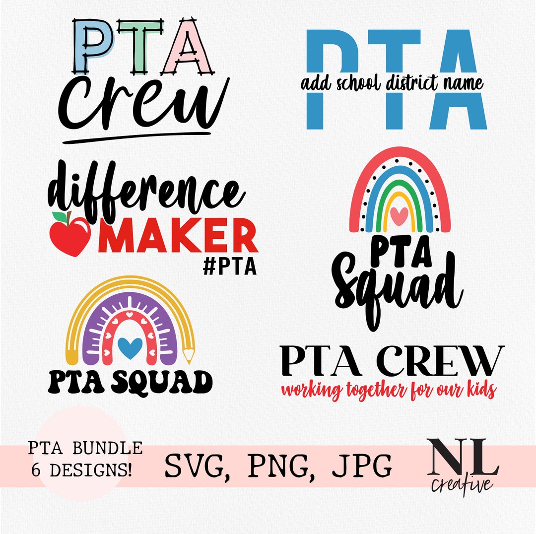 PTA Volunteer Design Bundle SVG | Cricut, Silhouette, Sublimation - Etsy
