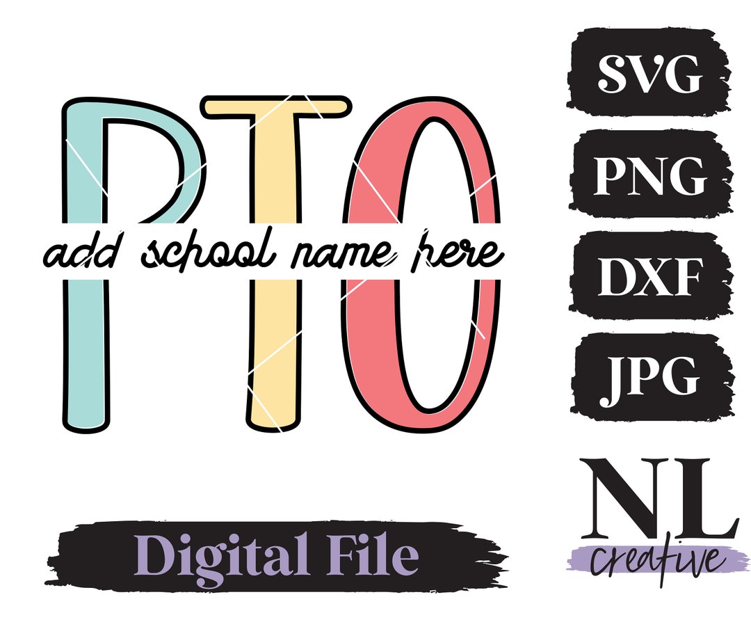 PTO Split Name SVG Cricut Silhouette Sublimation - Etsy