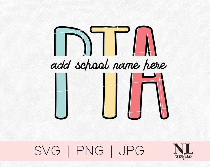 PTA Split Name SVG | Cricut, Silhouette, Sublimation - Etsy