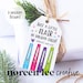 PRINTABLE Teacher Flair Pen Gift Tag Teacher Gift Label Bright ...