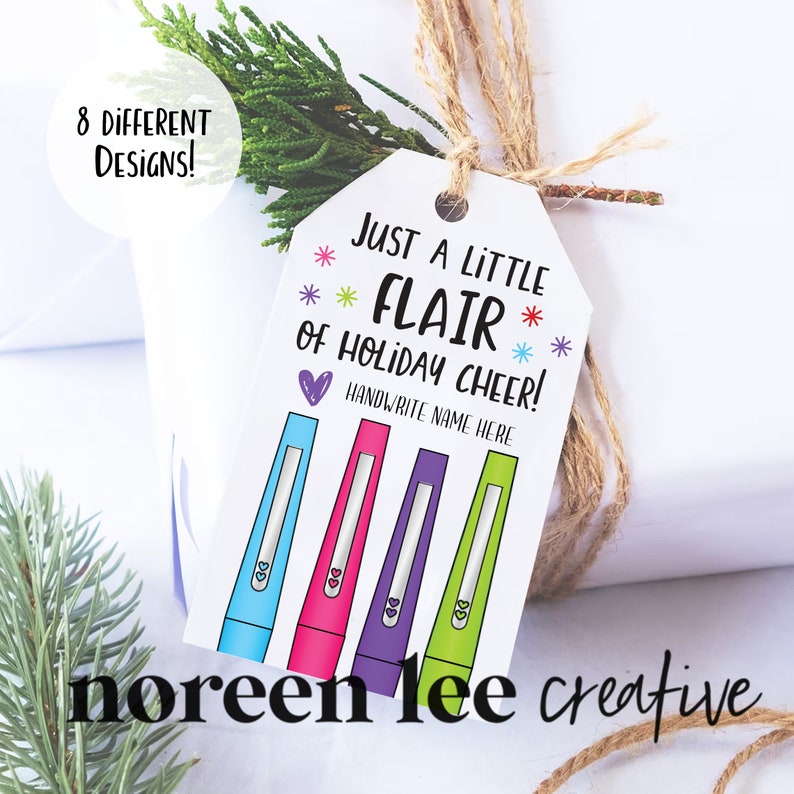 PRINTABLE Teacher Flair Pen Gift Tag Teacher Gift Label - Etsy