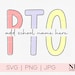 PTO Split Name SVG Cricut, Silhouette, Sublimation - Etsy