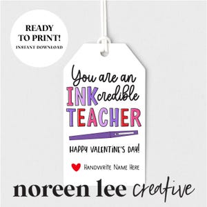 PRINTABLE Teacher Flair Pen Gift Tag | Valentine | Instant Download ...