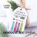 Teacher Flair Pen Gift Tags: Bright Christmas Colors (instant Download ...
