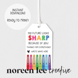 PRINTABLE Teacher Flair Pen Gift Tag | Teacher Appreciation | Instant ...