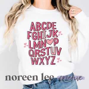 I Heart You Alphabet SVG PNG JPG | Cricut, Silhouette, Sublimation - Etsy