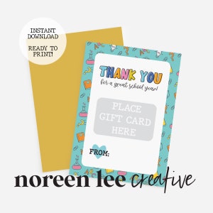 PRINTABLE Teacher Gift Card Holder | Teacher Appreciation | Instant ...