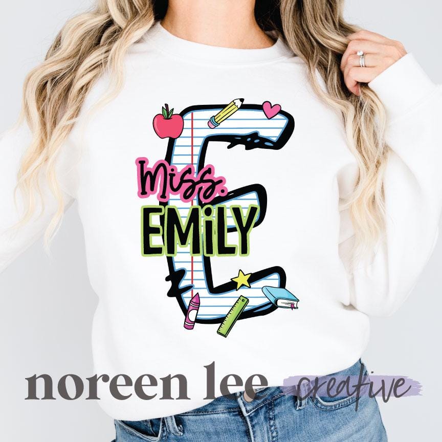 Custom Teacher Name | Personalized School Design | Back to School | PNG ...