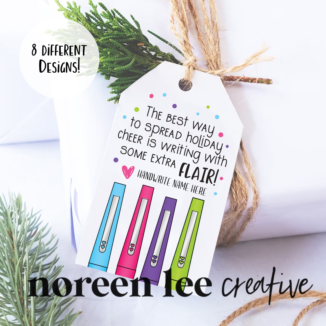 PRINTABLE Teacher Flair Pen Gift Tag Teacher Gift Label - Etsy