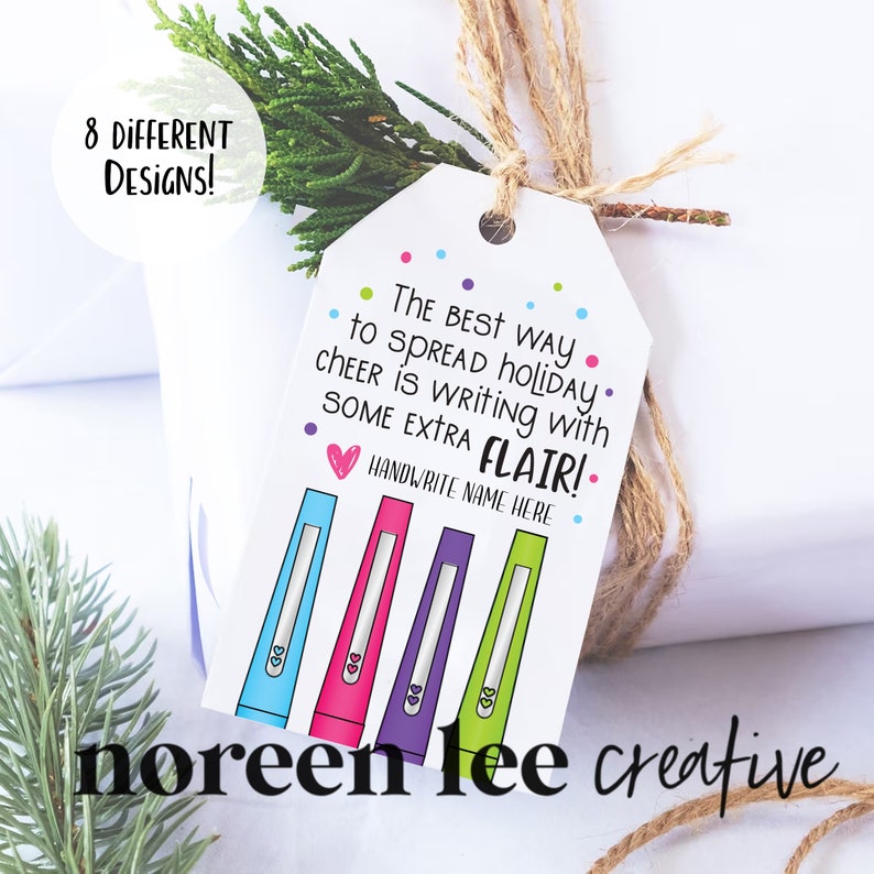 PRINTABLE Teacher Flair Pen Gift Tag Teacher Gift Label - Etsy