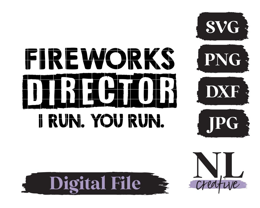 Fireworks Director SVG Cricut Silhouette Sublimation - Etsy