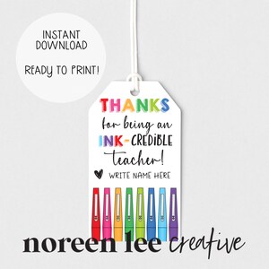 PRINTABLE Teacher Flair Pen Gift Tag | Teacher Appreciation | Instant ...