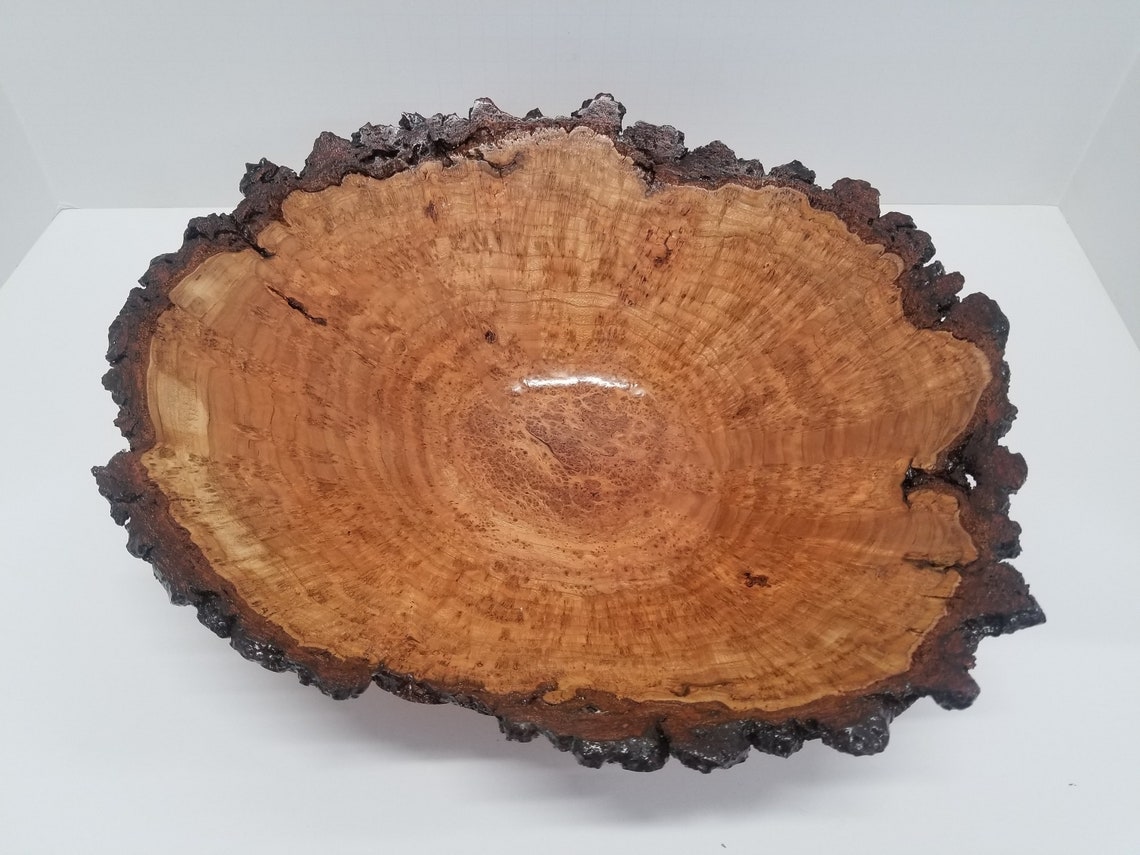 A30: Large Cherry Burl w/ Natural Bark Edge | Etsy