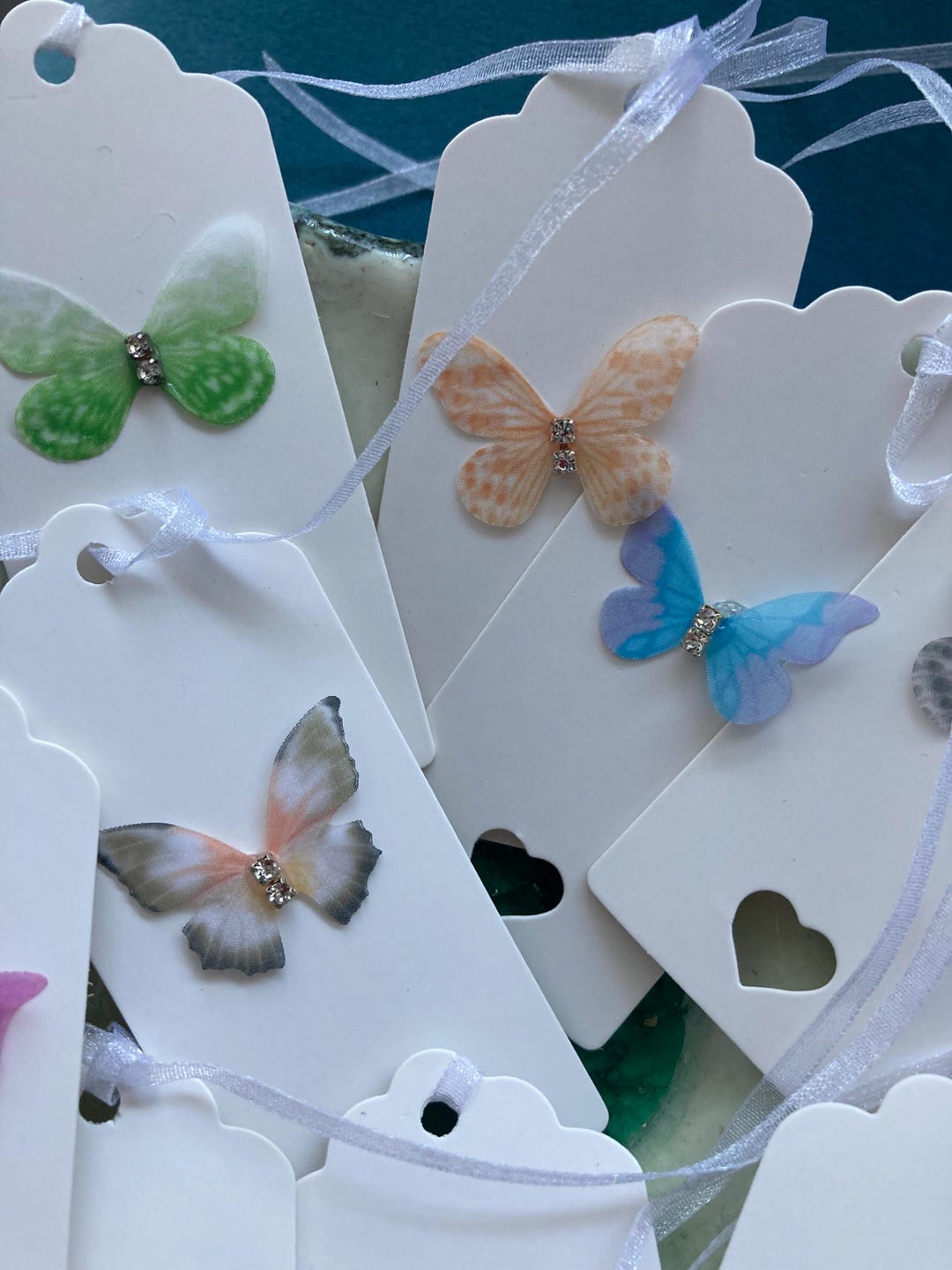 Multicolour Set Butterfly Gift Tags, Scrapbooking, Journal Crafts - Etsy