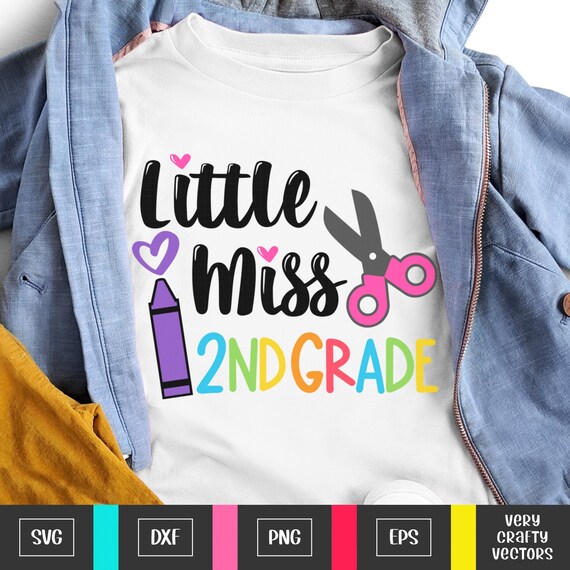 Little Miss 2nd Grade Svg Back to School Svg Second Grader - Etsy
