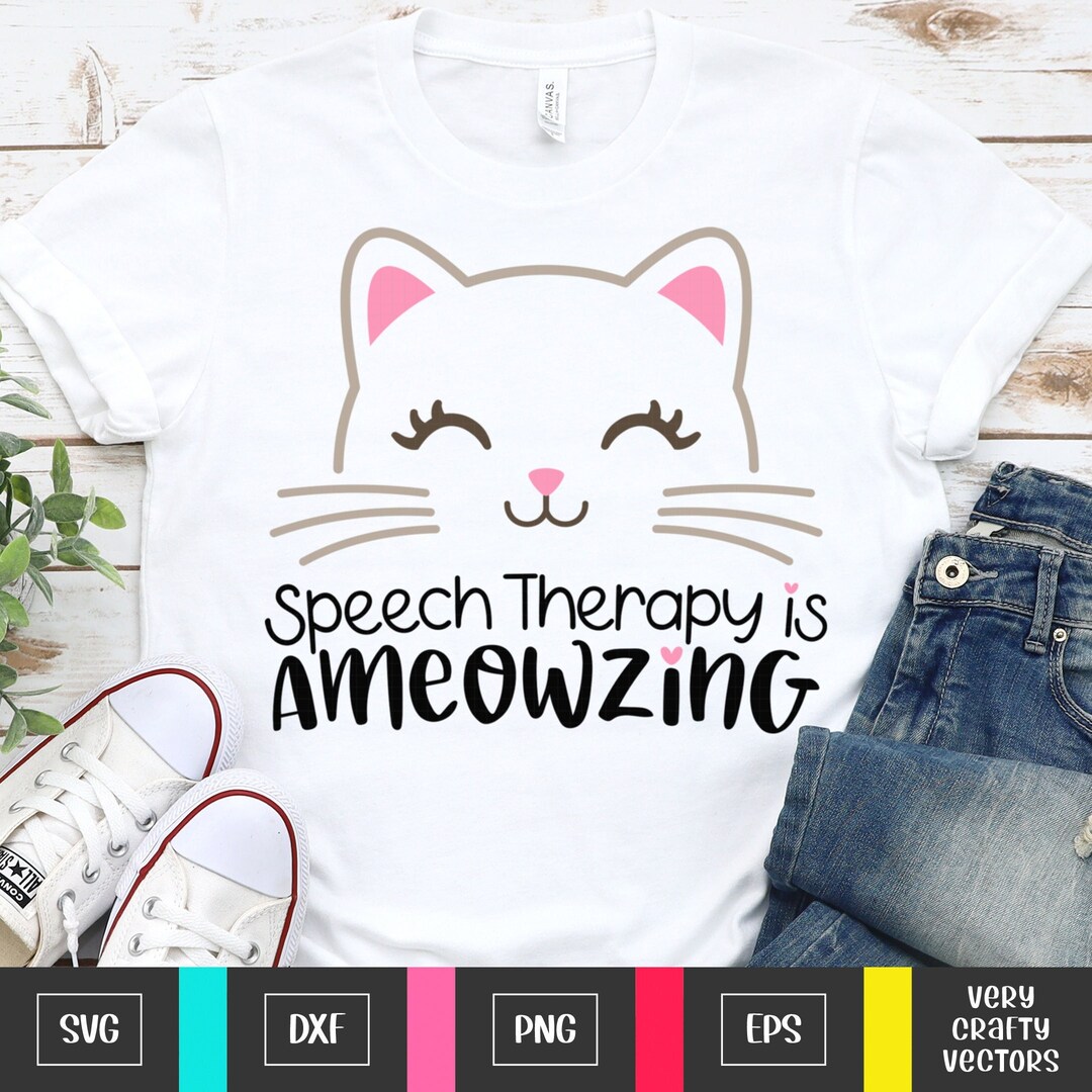 Speech Therapy Svg, SLP Svg, Speech Therapy is Ameowzing, SLP Sign, SLP ...