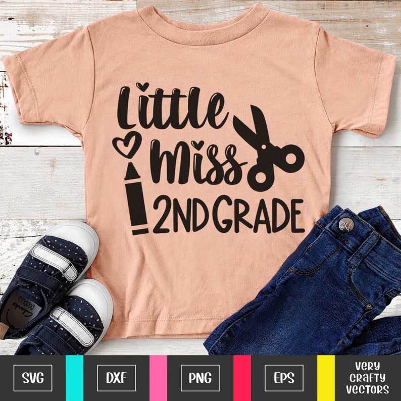 Little Miss 2nd Grade Svg Back to School Svg Second Grader - Etsy