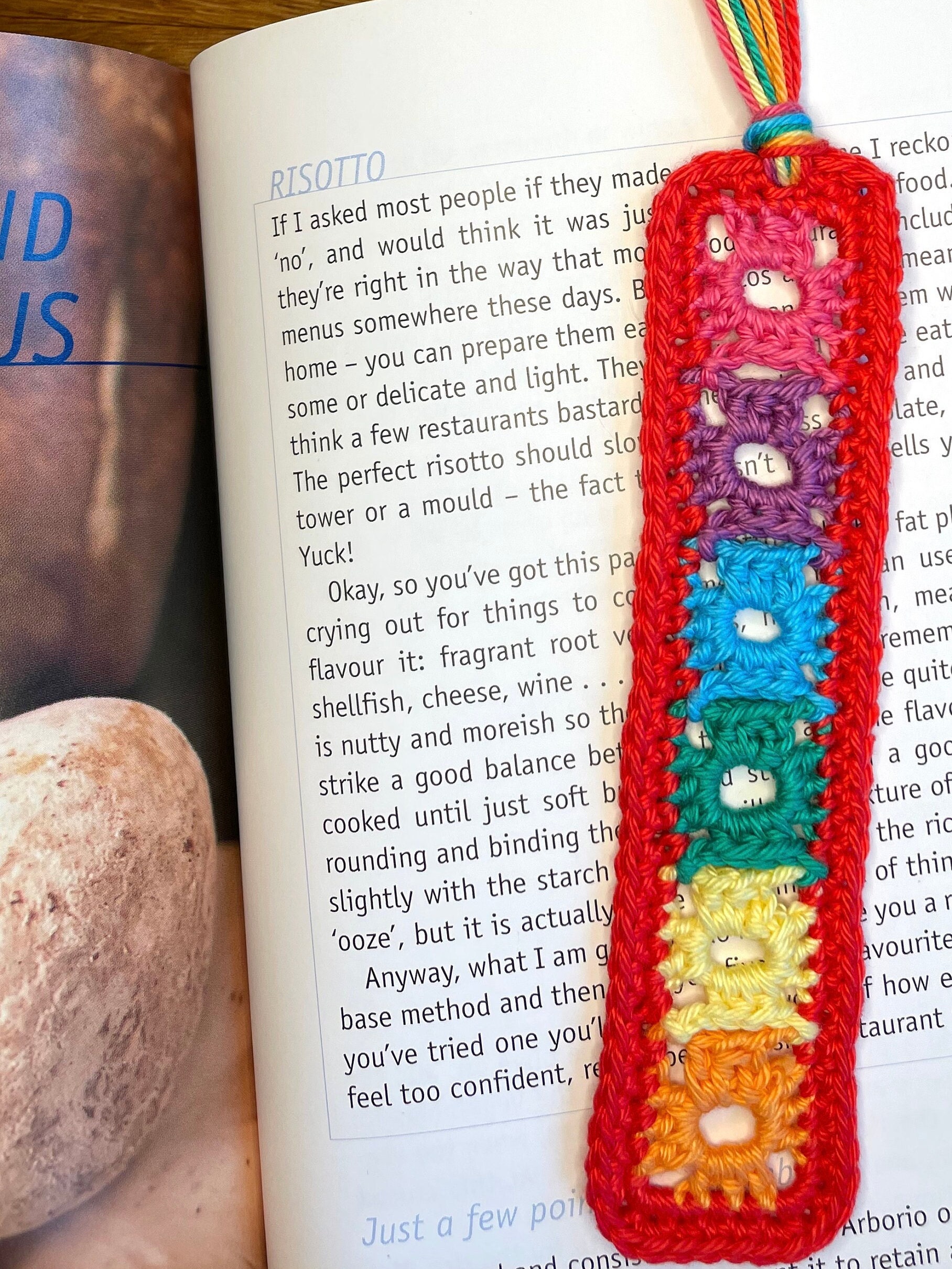Rainbow Granny Square Bookmark Pattern, Crochet Bookmark Pattern ...