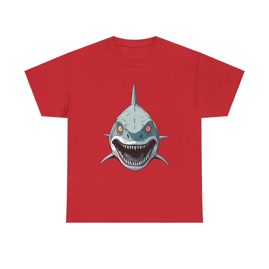 Zombie Shark T-shirt, Undead Ocean Tee, Scary Jaws Shirt, Creepy Fish ...
