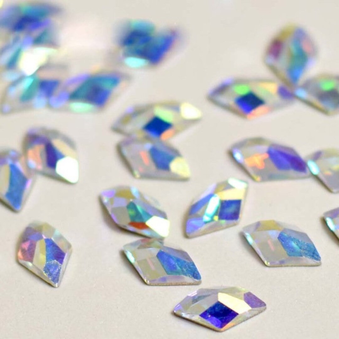 Swarovski Crystals Fancy Diamond Rhombus Shape Flat Back Crystal Ab Non ...