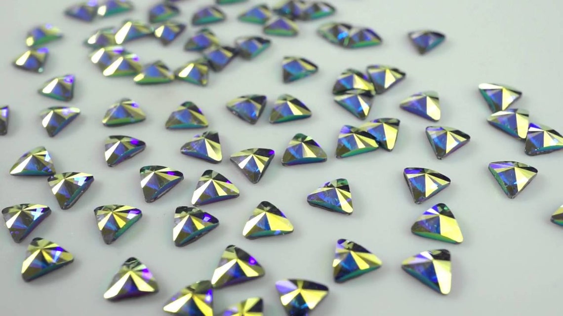 Swarovski Crystals Fancy TRIANGLE Shape Flat Back Crystal - Etsy