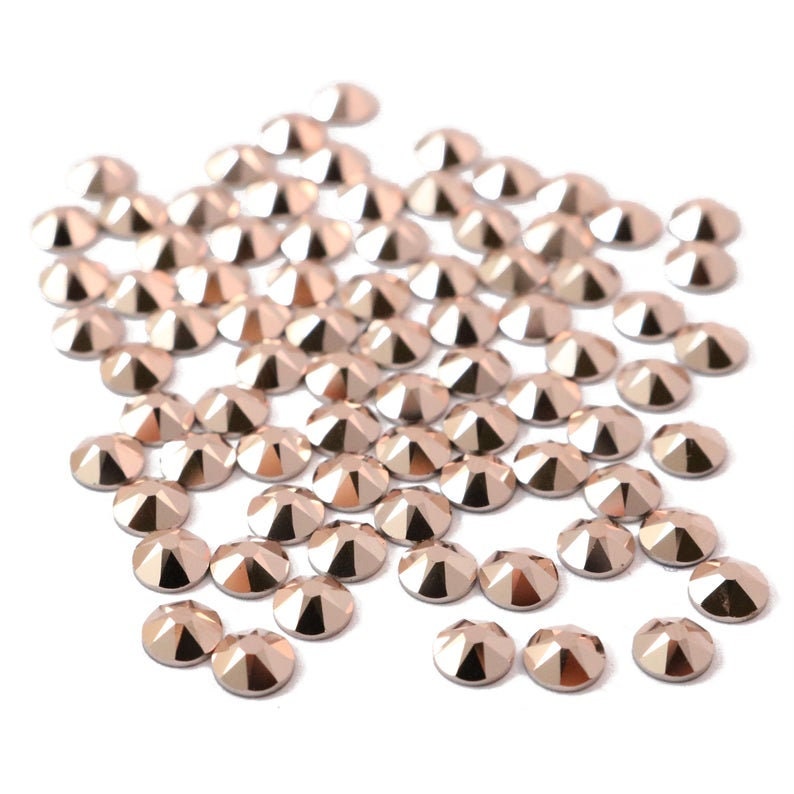 SWAROVSKI Crystals ROSE GOLD Rhinestones Gems Stones Flat Back | Etsy